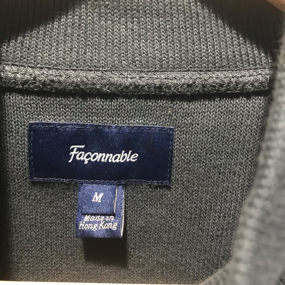 Faconnable | Sweaters | Faconnable M Men Grey Full Zip Up Sweater ...